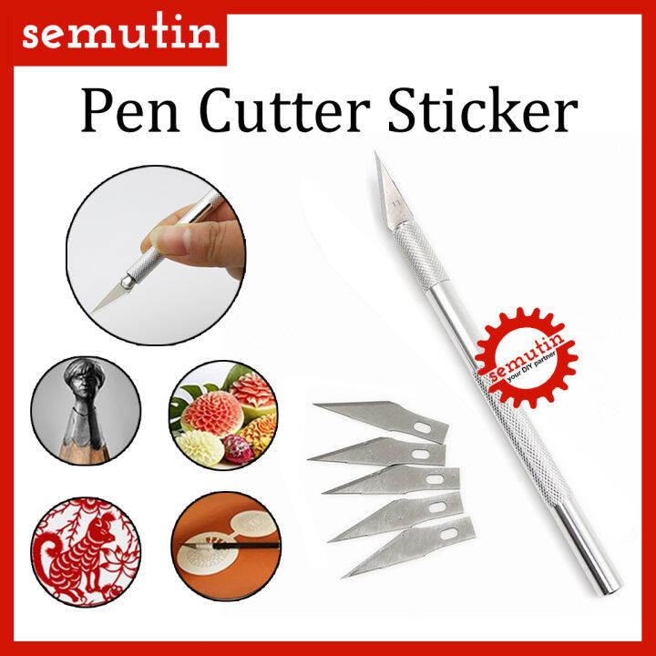Pen Cutter Set / Art Knife Cutting Sticker / Pisau Ukir Seni Air Brush ...