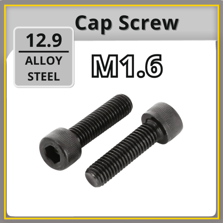 M1.6 Hex Socket Cap Screw DIN912 | Alloy Steel Grade 12.9 | Black Oxide ...