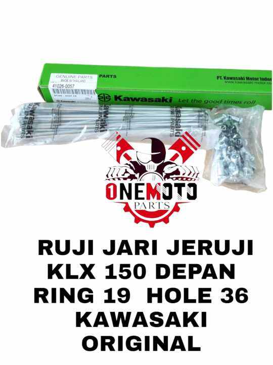RUJI JARI JERUJI MOTOR KLX 150 DEPAN RING 19 HOLE 36 KAWASAKI ORIGINAL ...