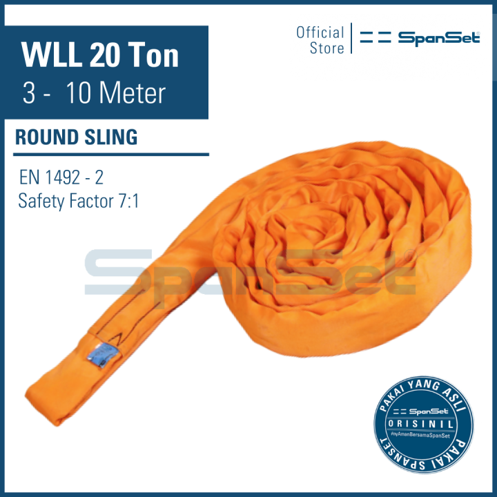 SpanSet Tali Angkat Setara Webbing Sling Round Sling Roundsling 20 Ton | Lazada Indonesia