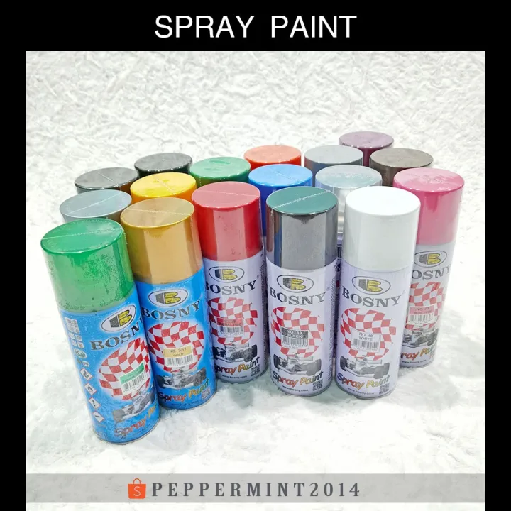 Original Authentic Bosny 100% Pure Acrylic Spray Paint Solid Multiple ...