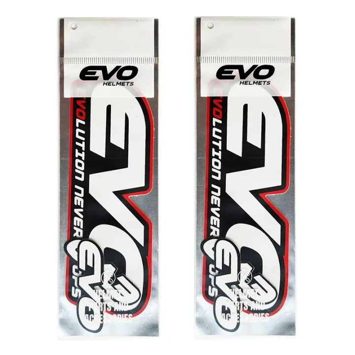 2 pcs EVO Motorcycle Helmet Sticker PVC Decals | Lazada PH