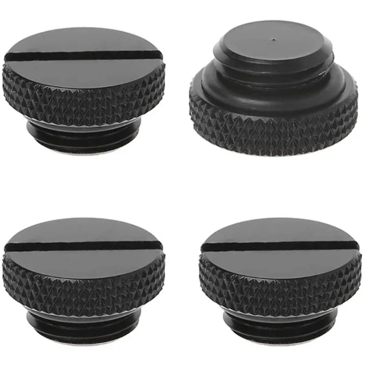 4-Pack G1/4 inch Plug Fitting with Coin Slot for PC Water Cooling ...