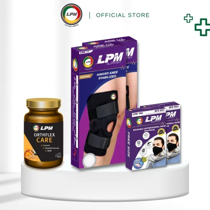 LPM Extra Support Care Set with LPM 710 Knee Brace (set of 2) & LPM Orthflex Care & LPM ...