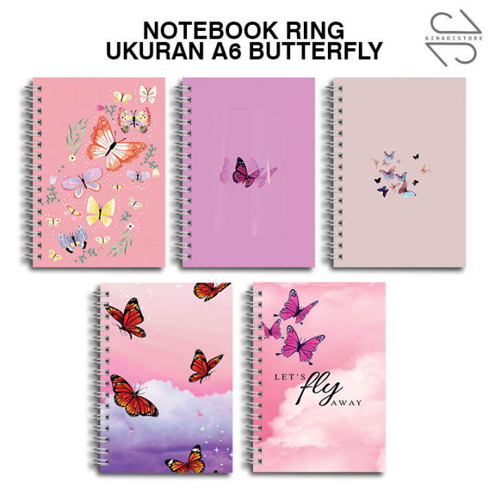 Buku Tulis Catatan buku notebook buku diary Notebook Ring Spiral A6 60 ...