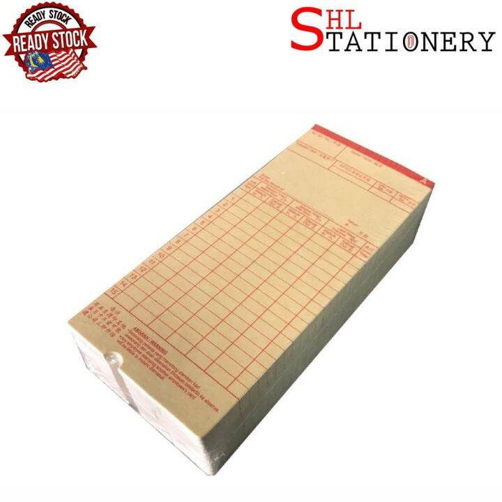 Brown Punch Card 100pcs/pack Attendances Time Recorder Card With Hole ...