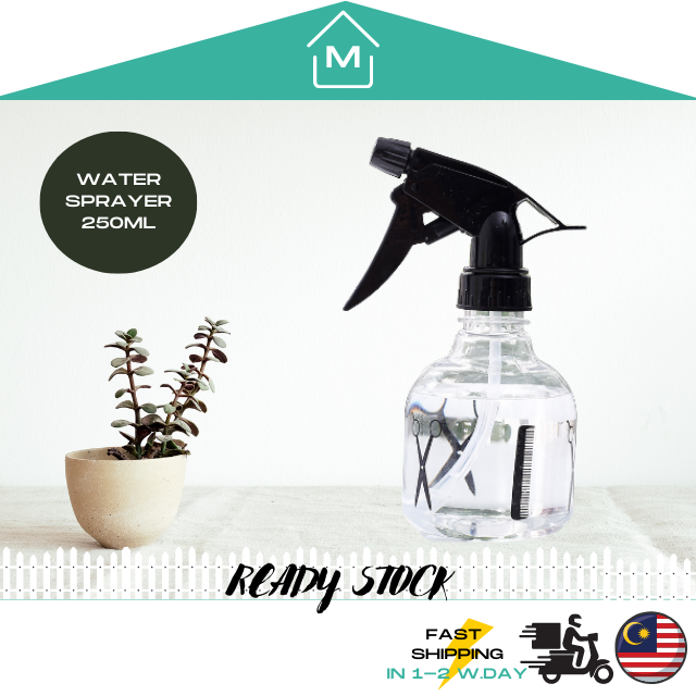 [250ml] Multi-Purpose Clear Transparent Water Sprayer Bottle Salon Logo ...
