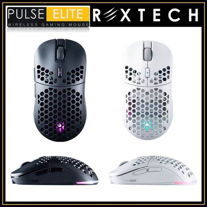 TECWARE PULSE ELITE SERIES RGB WIRELESS LIGHT-WEIGHT GAMING MOUSE - BLACK/WHITE [HOT-SWAPPABLE ...