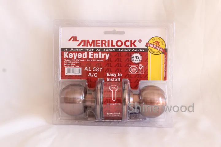 Amerilock Cylindrical DOOR LOCK 587|588 Stainless steel with keys ...