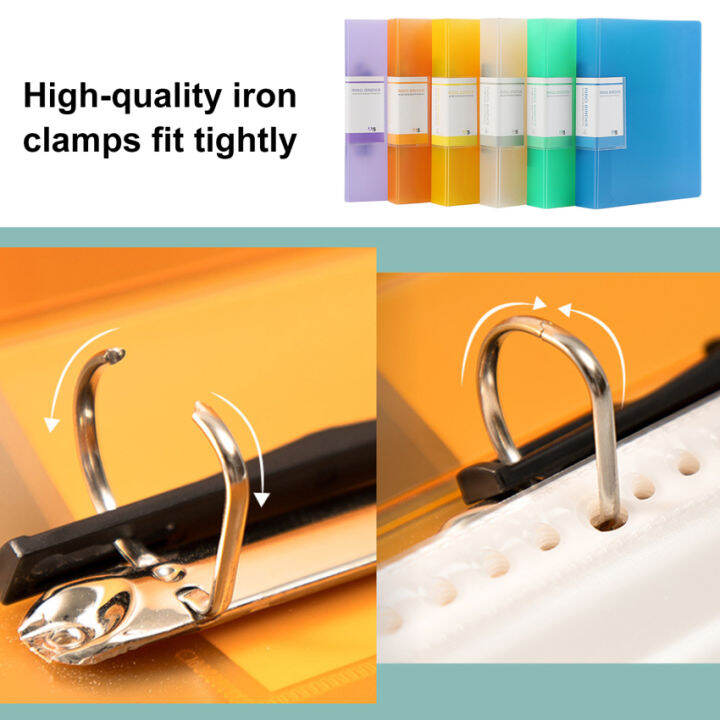 A5 Two Hole Folder Color Loose Leaf 2-Hole Folder Transparent ...