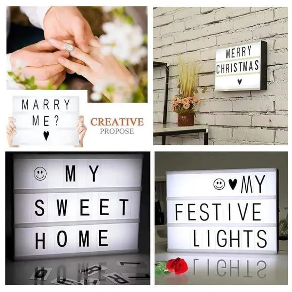 DIY LED Cinematic Letter Light Box Signage | Craftshoppe | Lazada PH