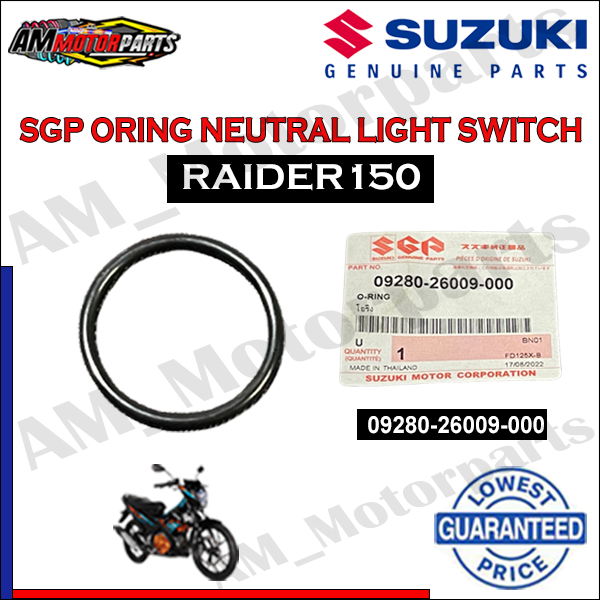 SGP ORING NEUTRAL LIGHT SWITCH RAIDER 150 CARB (09280-26009-000) SUZUKI ...