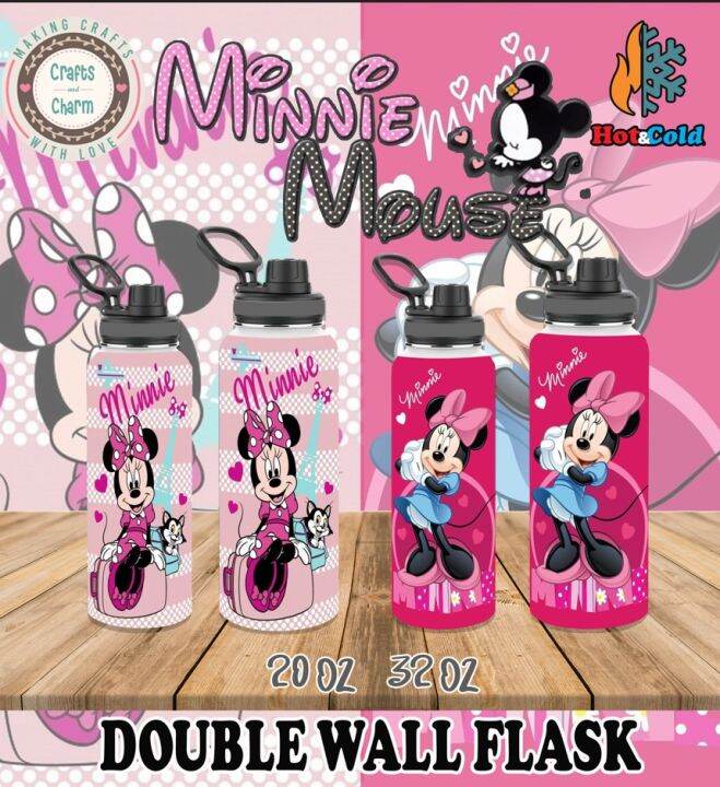 MINNIE MOUSE/MICKEY MOUSE double wall flask hot and cold tumbler ...