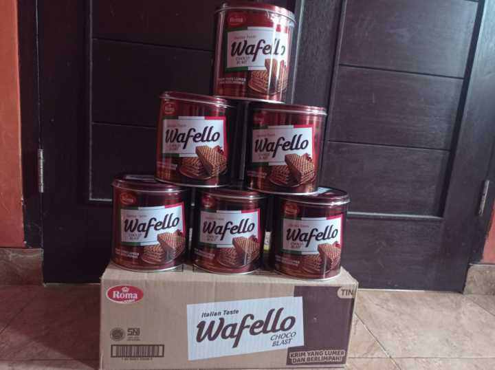 Roma Wafello Wafer Coklat Kaleng 6 Kaleng x 294 gram - Choco Blust - 1 ...