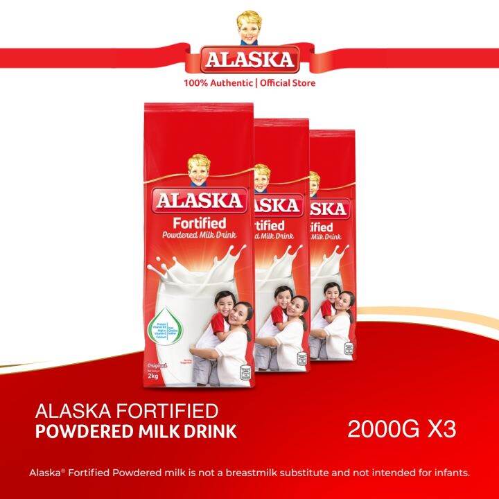 Alaska Fortified Powdered Milk Drink 2kg Set of 3 | Lazada PH