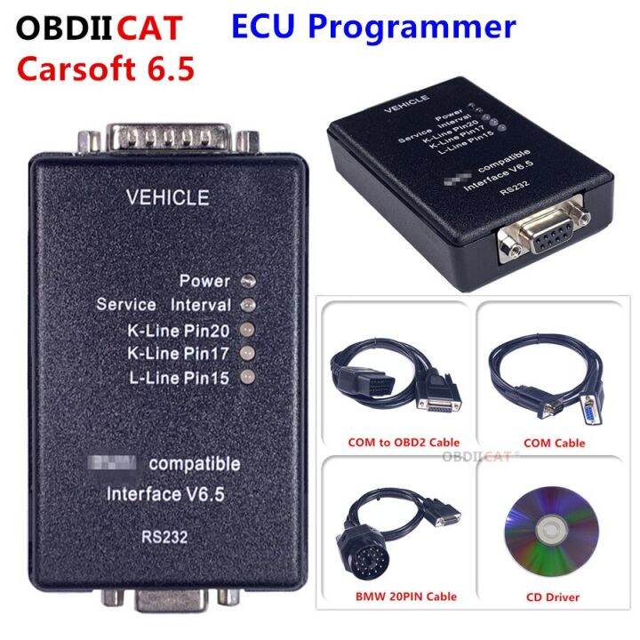 ZZOOI For B-MW E30/E36/E46/E34/E39/E53/E32 Carsoft 6.5 Diagnostic Tool ECU Programmer/MCU OBD2 ...