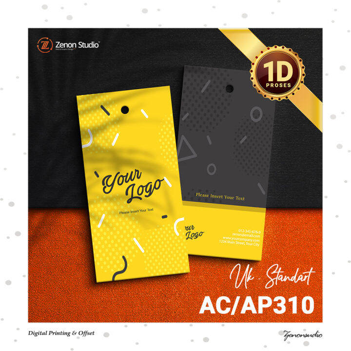 Hang Tag Tebal Custom Label Merk Sendiri 310 gsm 2 sisi (Free Desain ...