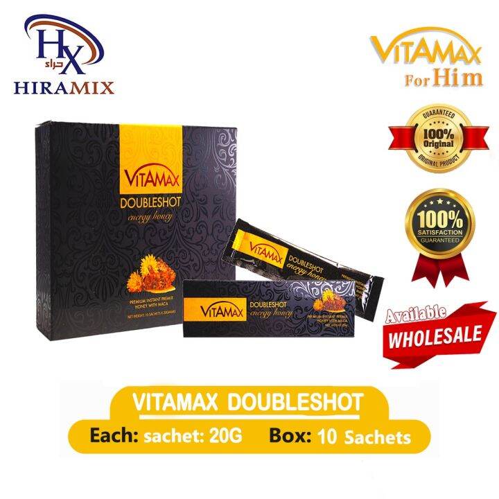 Vitamax Doubleshot 100 Original 20 gram x 10 sachets Royal Honey♬ | Lazada