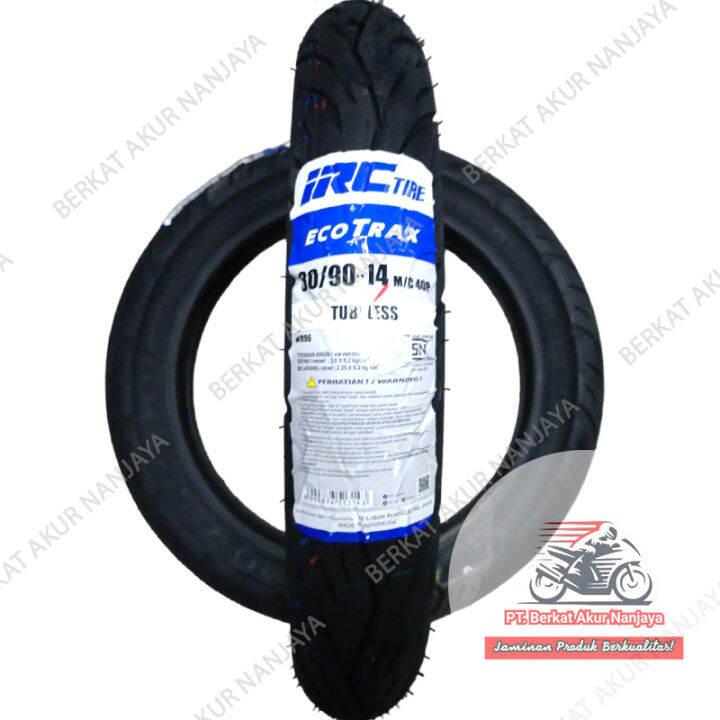 Ban Motor Matic 80/90 ring 14 IRC ECOTRAX NR96 TUBELESS Bonus Pentil Untuk Beat Mio dll | Lazada ...