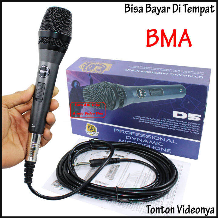 Microphone Kabel BMA D5 Mic Vocal Mikrofon Backup Vokal Mik Karaoke Original | Lazada Indonesia