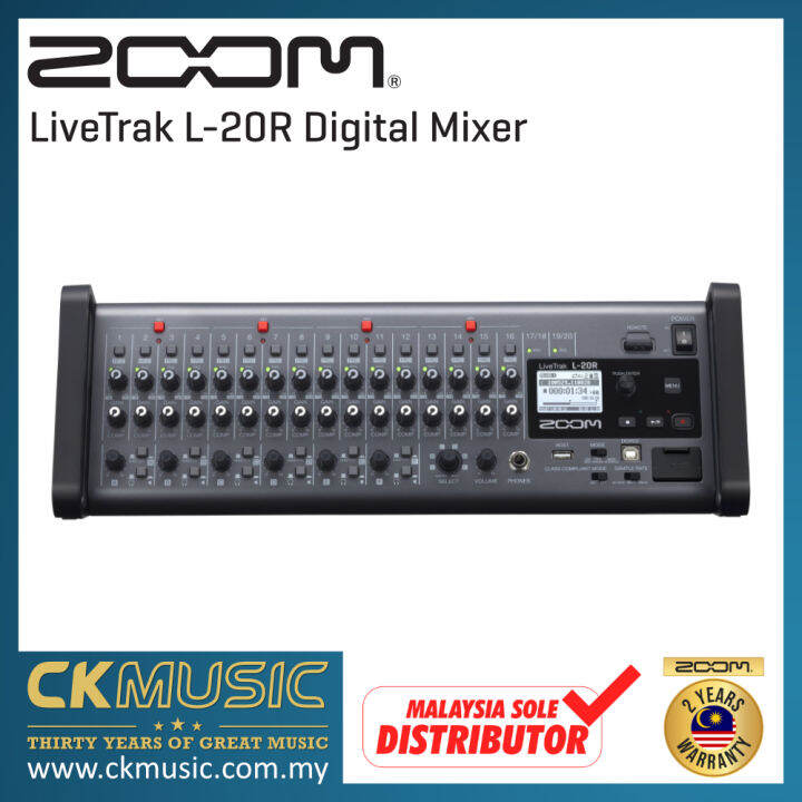 Zoom LiveTrak L-20R - 20 Channel Digital Mixer/Recorder (L20R) | Lazada
