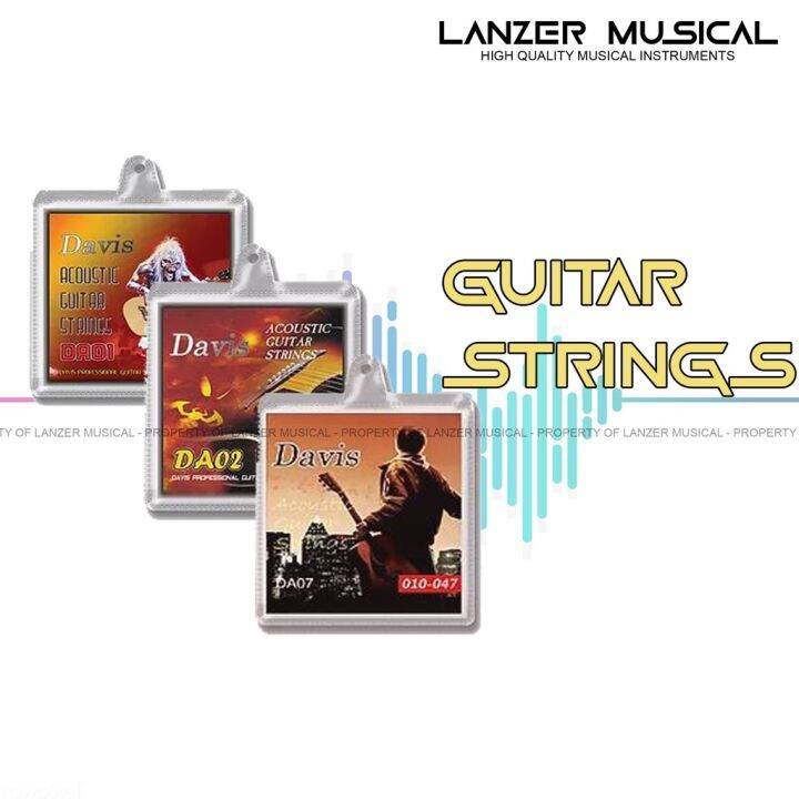 Davis Acoustic Guitar Strings Complete Set 1st to 6th string | Lazada PH