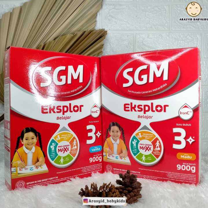 SGM 3 Plus Eksplor Madu Dan Vanila Pro-Gress Maxx Susu Bubuk 900 GR | Susu Formula Anak Untuk ...