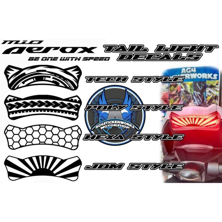 Tail Light Decals Yamaha Aerox Version 2 mio cover led headlight ...