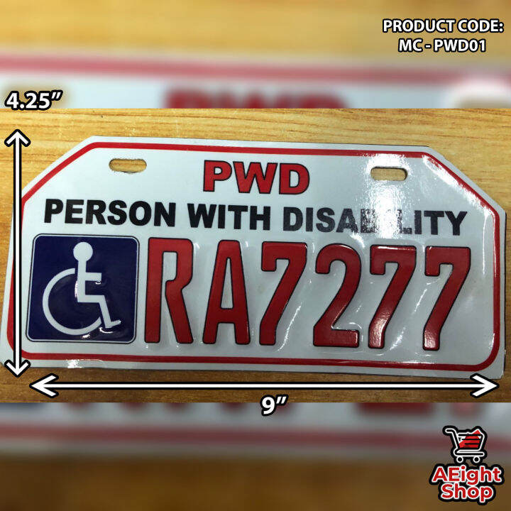 pwd plate plaka person with disability | Lazada PH