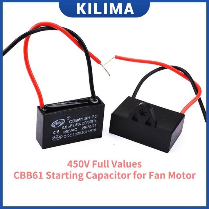 CBB61 Starting Capacitor AC Fan Capacitor 450V CBB Motor Capacitor 1UF ...