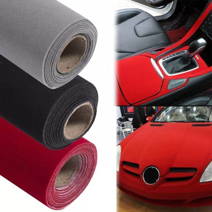 Car Velvet Cloth Sticker Fabric Suede Vinyl Wrapping Films Auto ...