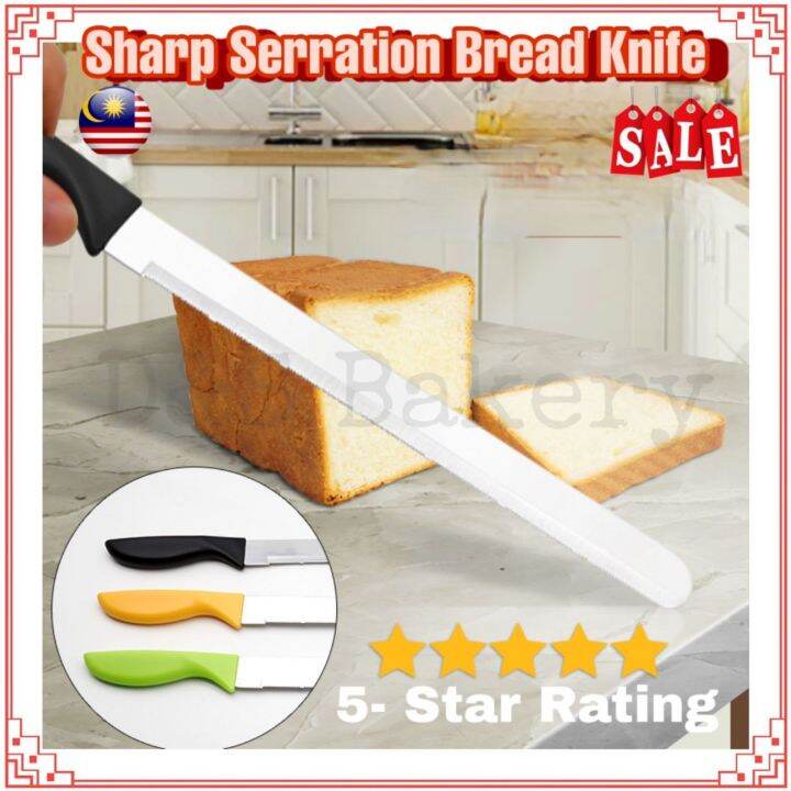 🇲🇾D&S 10"/12" Serrated Sharp Bread Knife, Cake Knife, Pisau Roti Pisau ...