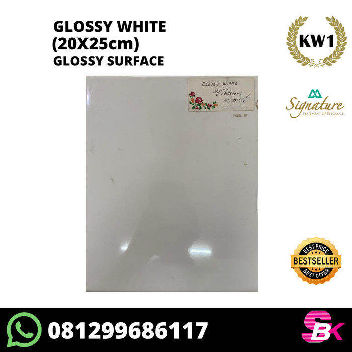 Keramik Dinding 20x25 Glossy White | Lazada Indonesia