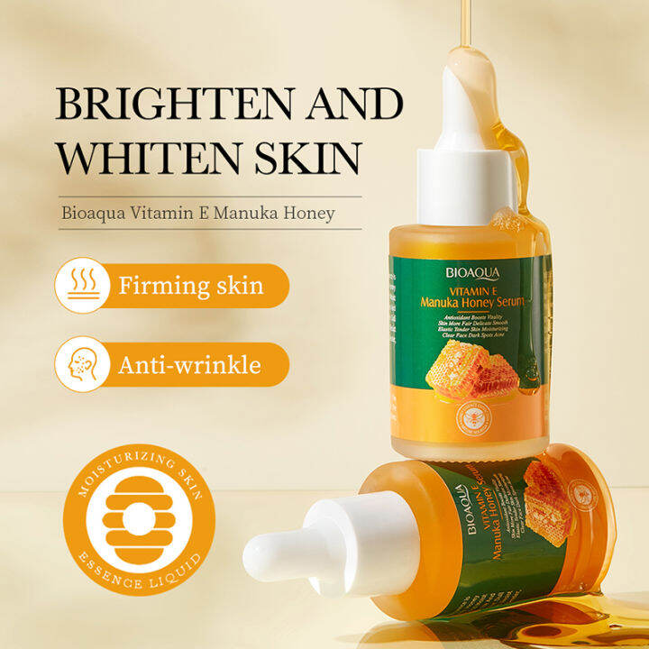 BIOAQUA Vitamin E Manuka Honey Serum Brightening Complexion Hydrating ...