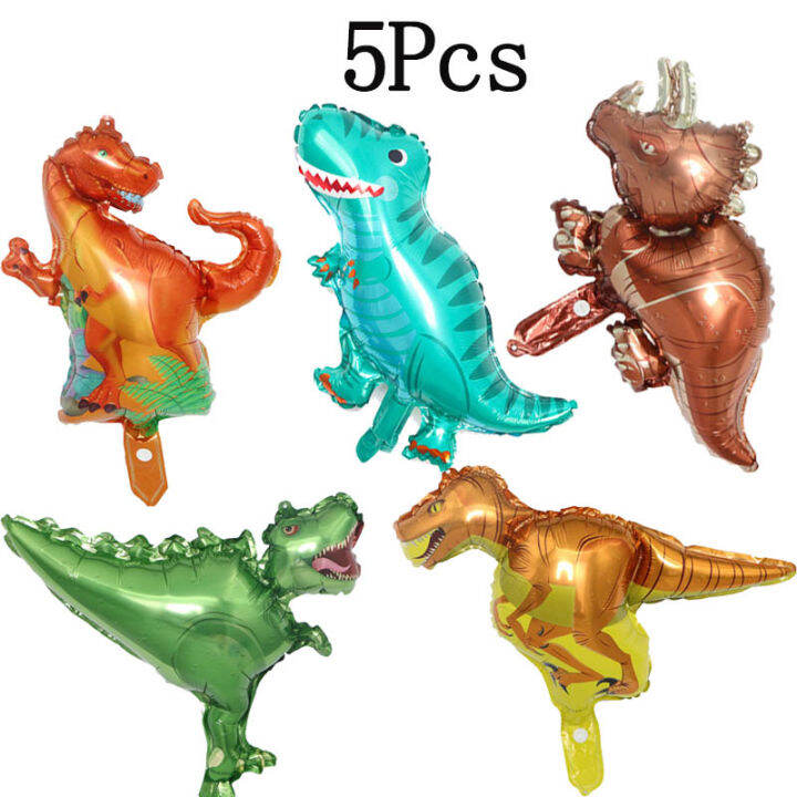 5pcs Dinosaur Foil Balloons Tyrannosaurus Triceratops Balloon Child ...