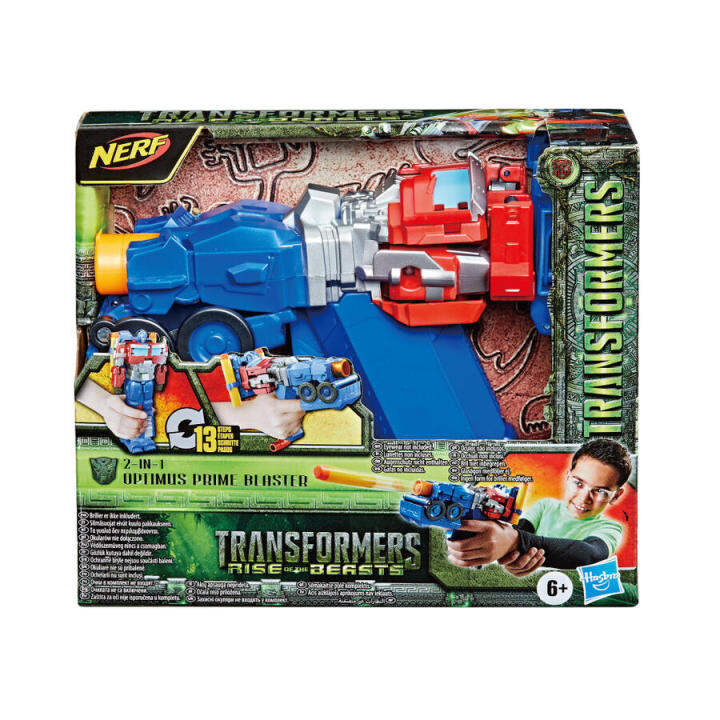 Toys R Us Transformers: Rise of the Beasts 2-in-1 Optimus Prime Blaster ...