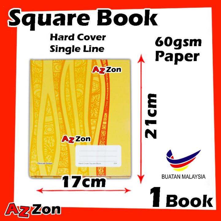 Square Book Hard Cover Single Line Note Book Buku Nota Kulit Tebal ...