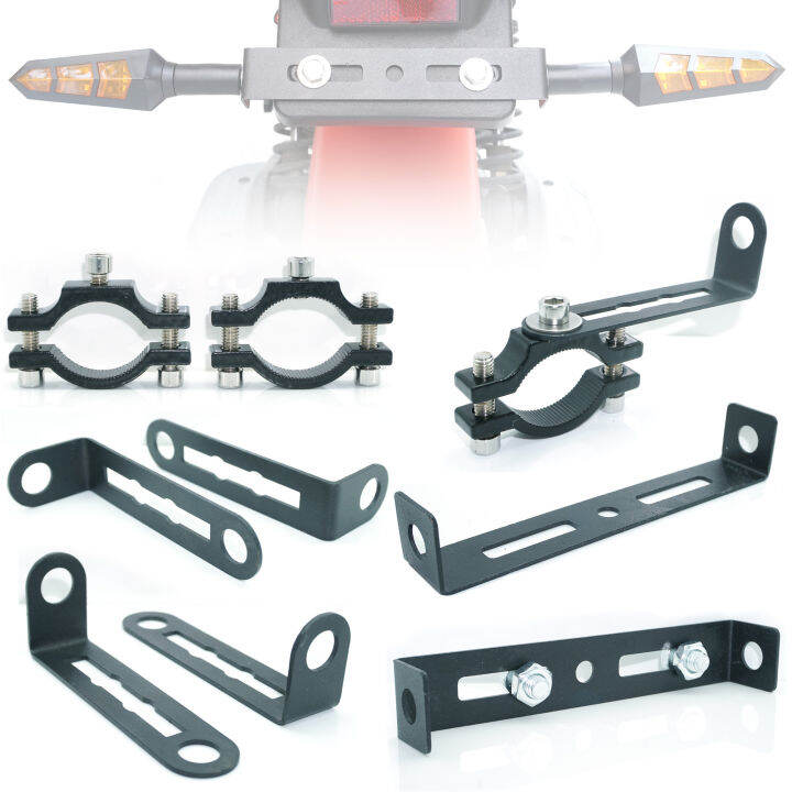 Pthene Universal Motorcycle Scooter Turn Signal Lights Brackets ...