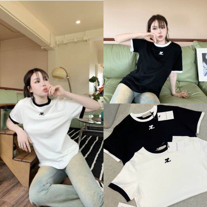 พร้อมส่ง🌈 VALEN BASIC STORE เสื้อยืด “Courreges T-Shirt” | Lazada.co.th