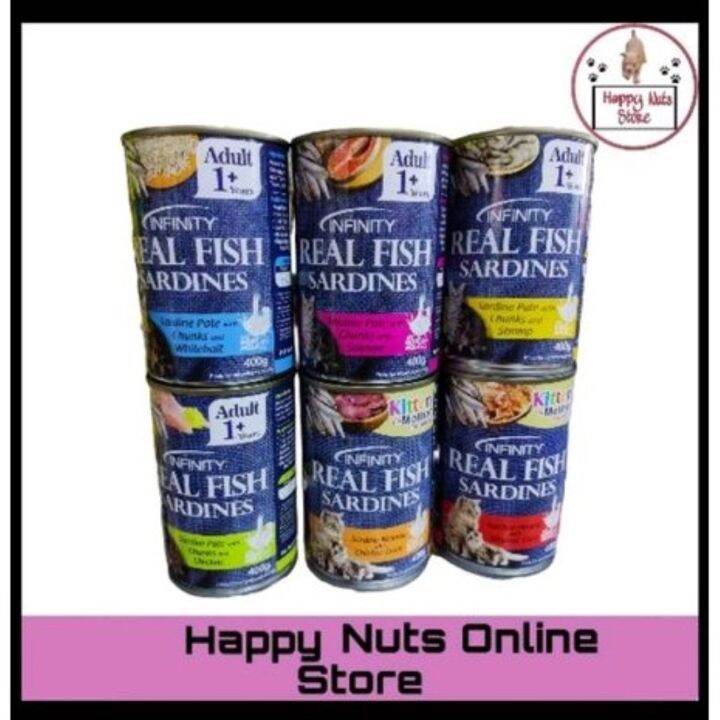 Infinity Wet Cat Food 400g Real Sardines Pate and Mousse Cat Kitten ...