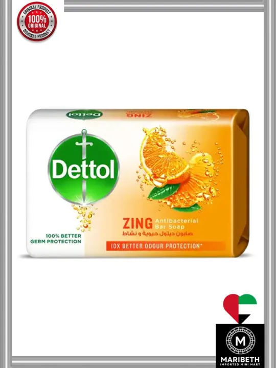 Dettol Antibacterial Bar Soap Orange Zing 165g | Lazada PH