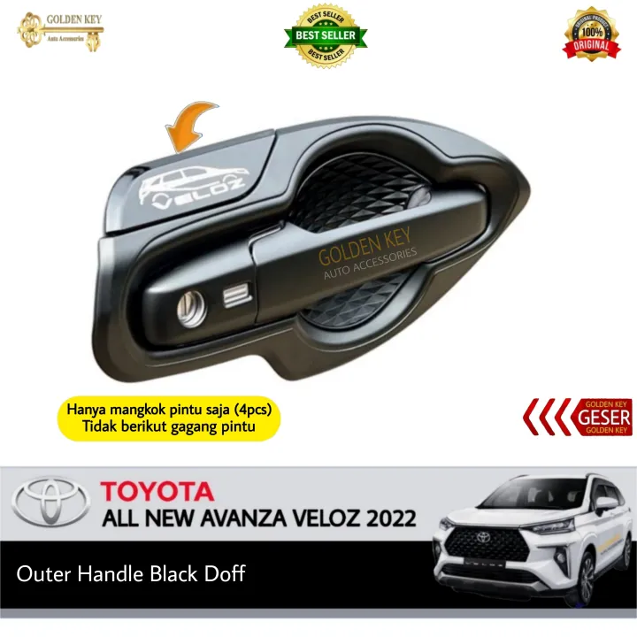 Outer Handle All New Veloz 2022 Mangkok Pintu Diamond Black Doff | Lazada Indonesia