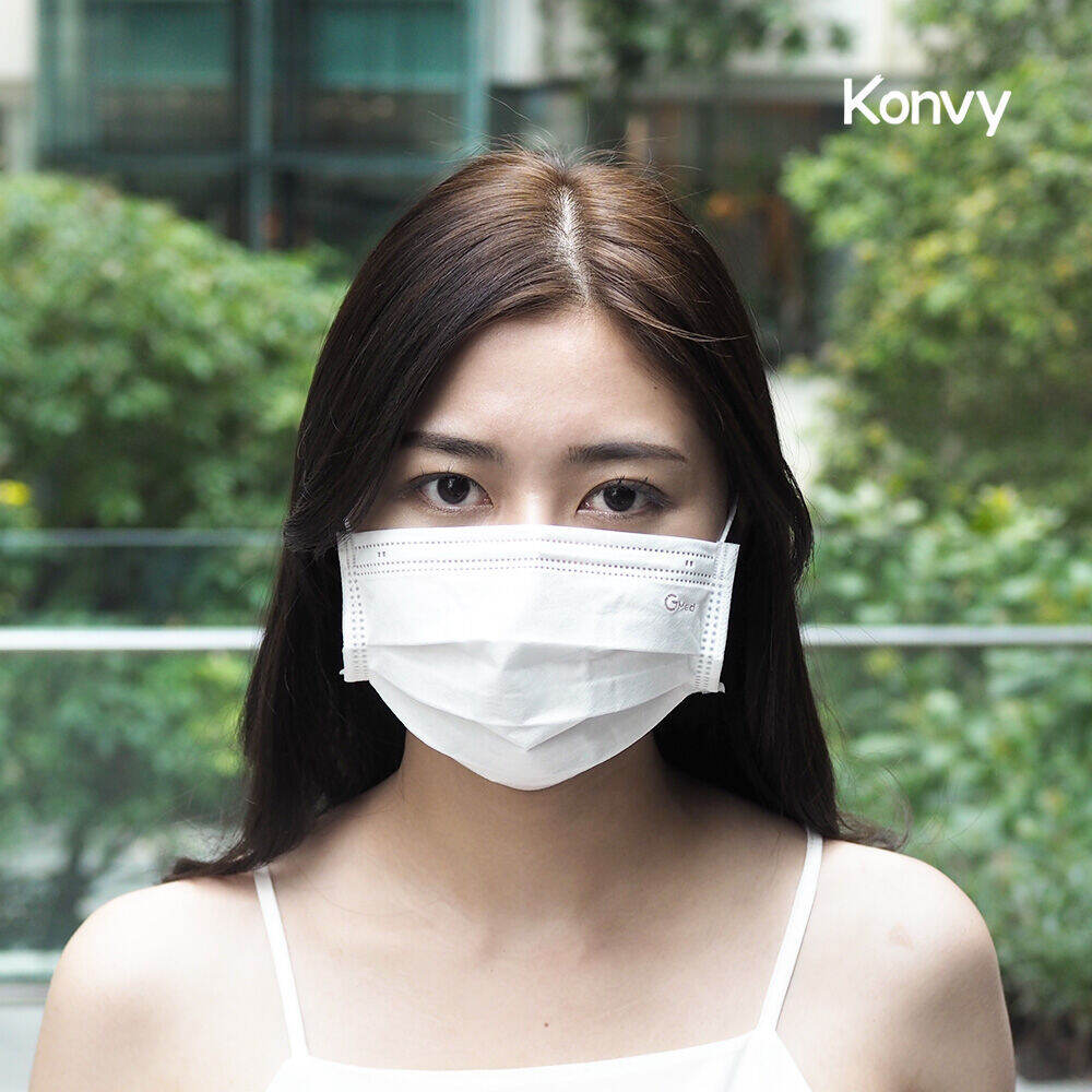 GMed Medical Earloop Face Mask #White [50pcs] จีเมด หน้ากากอนามัยใช้ครั้งเดียว ชนิดคล้องหู ...