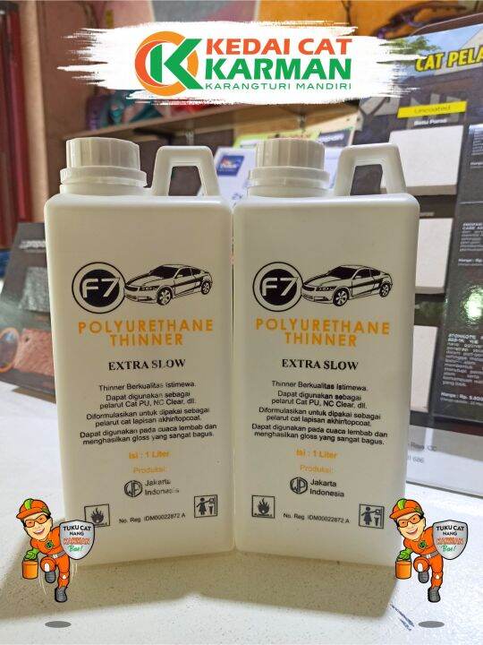 THINNER F7 PU POLYURETHANE EXTRA SLOW 1 LITER - THINNER F SEVEN PU SLOW DRY - PELARUT PENGENCER ...