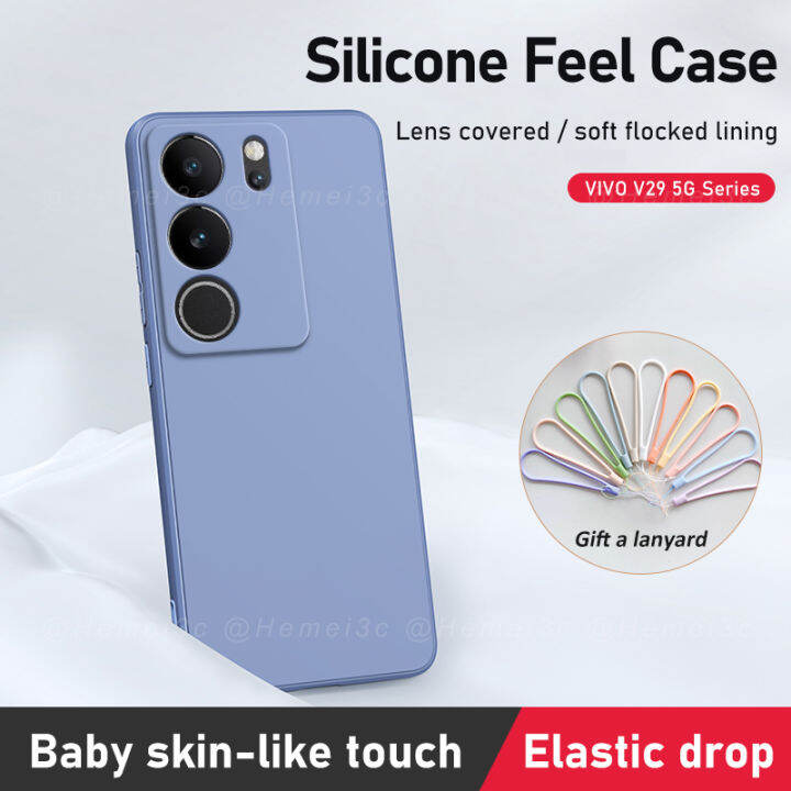 For Vivo V29 V27 V27e Pro 5G Casing Square Side Soft TPU Phone Case ...