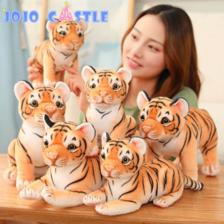JOJO CASTLE 25/30cm Lovely Stuffed Tiger Dolls Cute Simulation Animal ...
