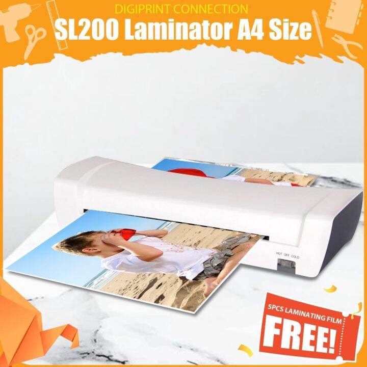 Sl200 Laminator A4 Size Hot And Cold Laminating Machine Portable