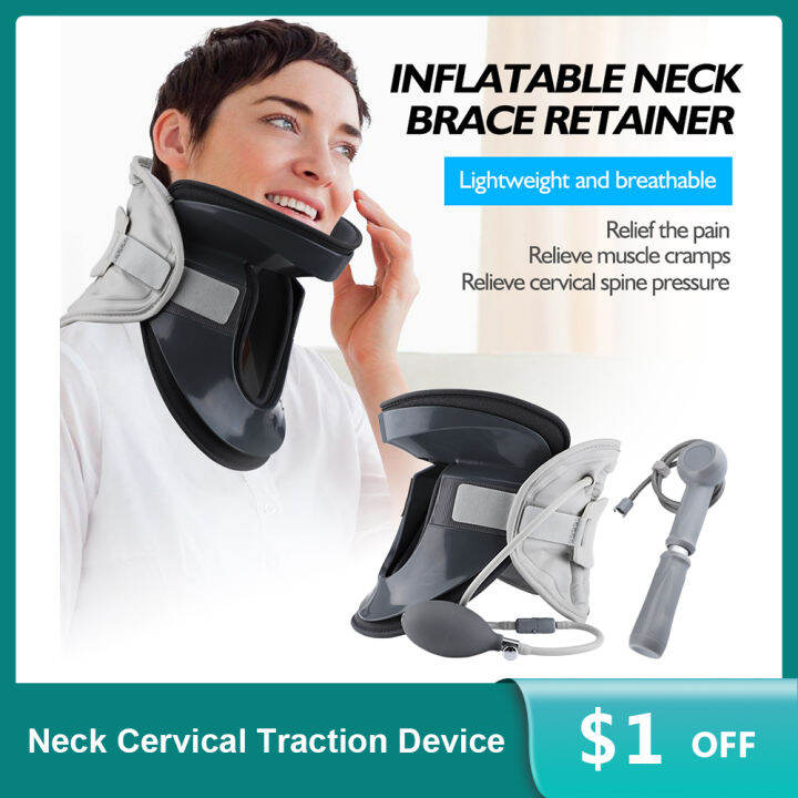 Cervical Neck Traction Device Air Inflatable Adjustable Neck Stretcher ...