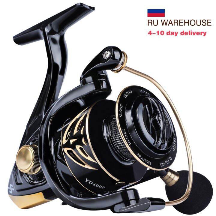 【CW】 Sougayilang New 1000 4000 Spinning Fishing Reels Metal Spool 15KG Drag Reel for Bass Pike ...