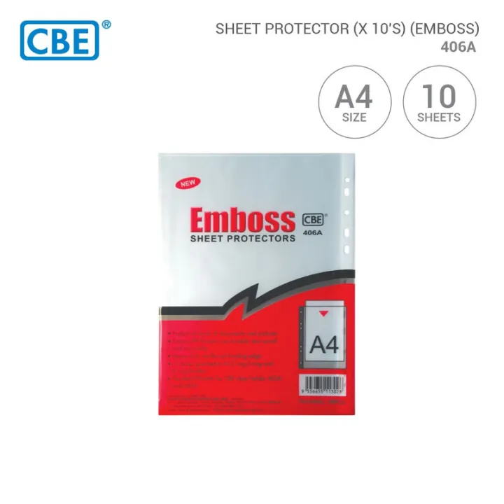CBE Sheet Protector Emboss (10'S) 406A | Lazada